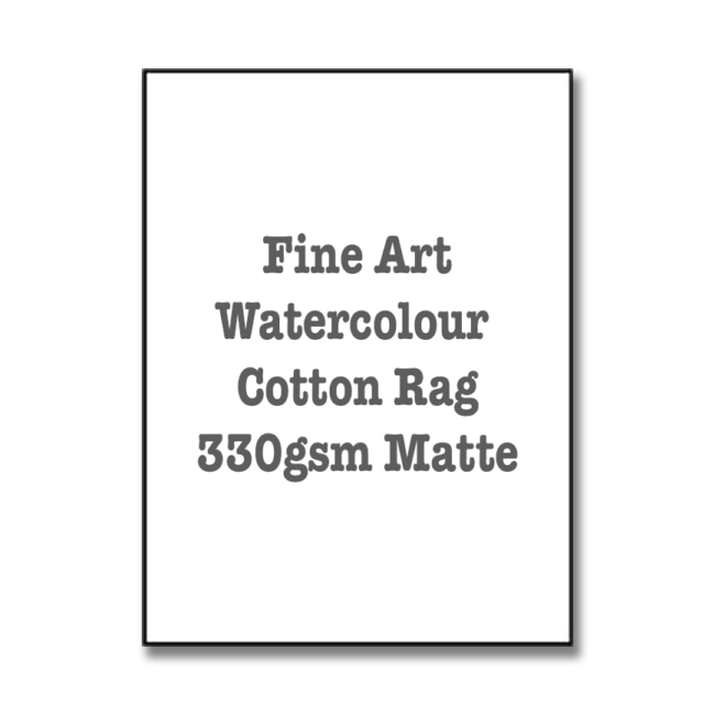 Fine Art Watercolour Cotton Rag 330gsm Matte - Print Art Fine Art Imaging